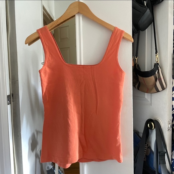 Woolworths | Tops | Woolworths Orange Square Neck Sleeveless Tank Top ...